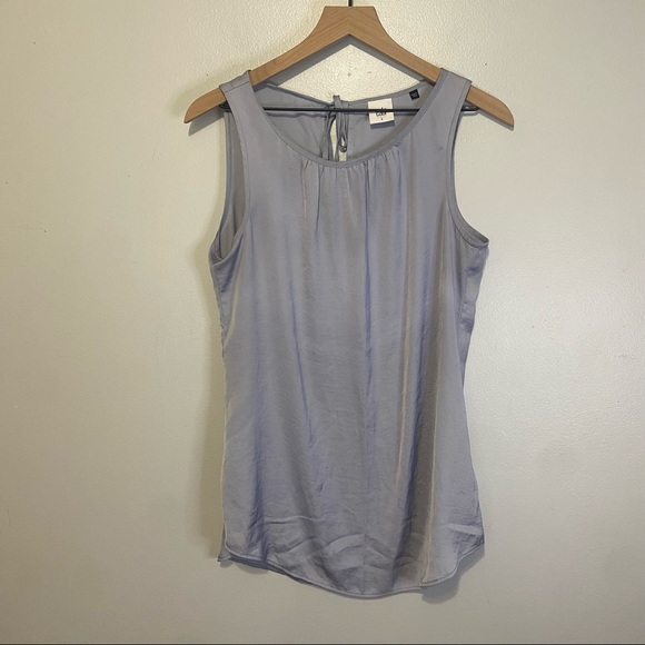 CAbi | Tops | Cabi 5363 Mist Keyhole Tie Back Tank Silver Lake Lavender ...